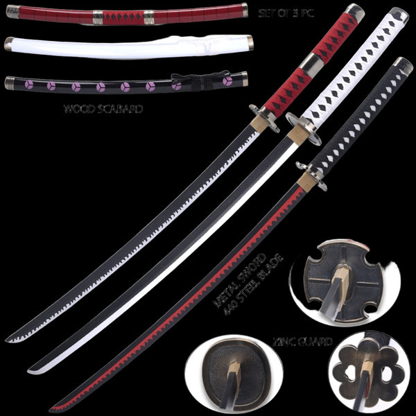Roronoa Zoro Shusui and Yubashiri Sandai Kitetsu 3|piece Katana Set ...